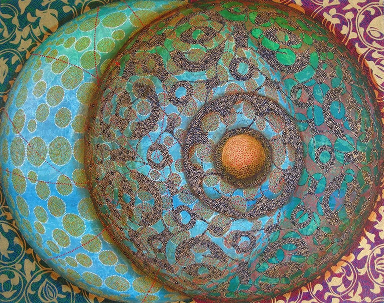 Amy Cheng - "Topkapi," limited edition print in blues and greens of a ...