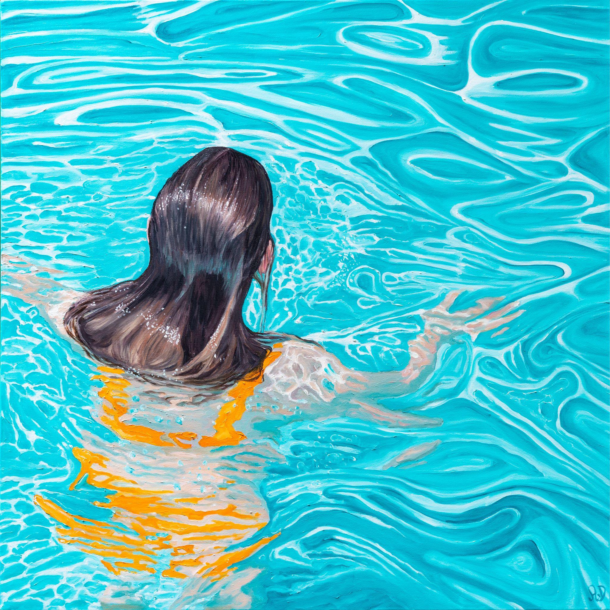Amy Devlin Erato Contemporary Underwater Portrait Painting Girl