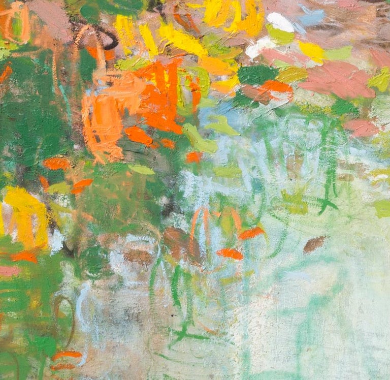 Amy Donaldson - 'Gardens of Glory', large abstract green, yellow and ...