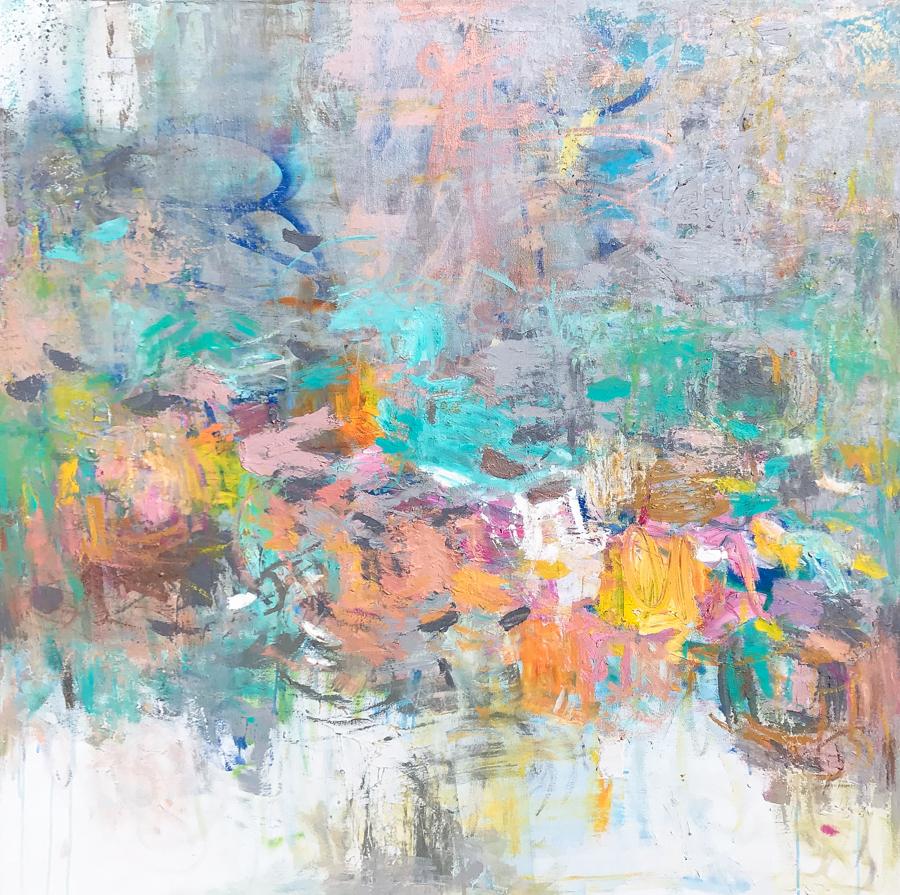 Amy Donaldson - "River of Peace, " Abstract Painting For Sale at 1stDibs