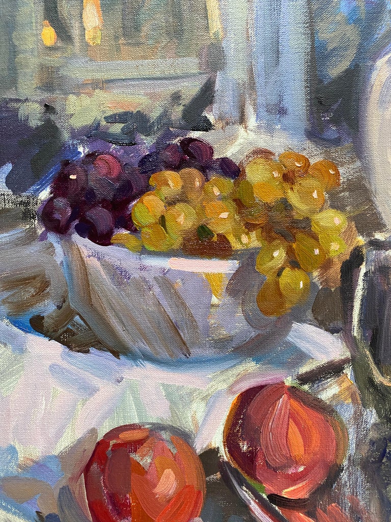 Amy Florence - Red Flowers and Grapes For Sale at 1stDibs