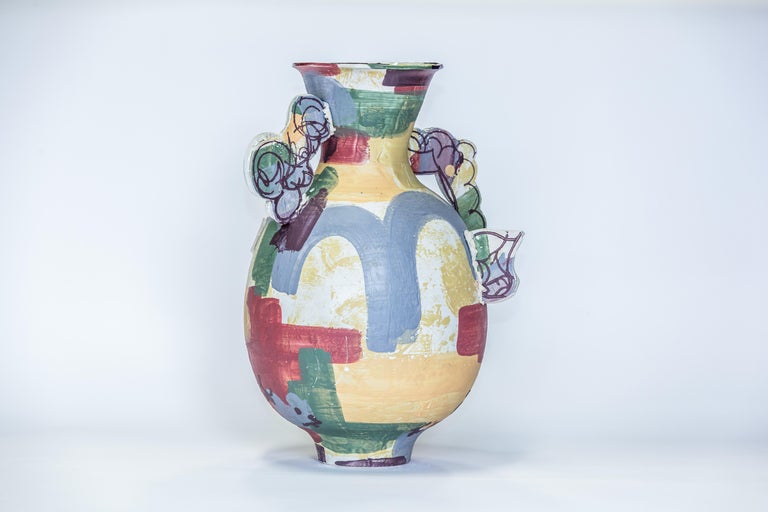 Amy Hughes - After Alhambra', large, mango, lilac and burgundy, 2021 ...