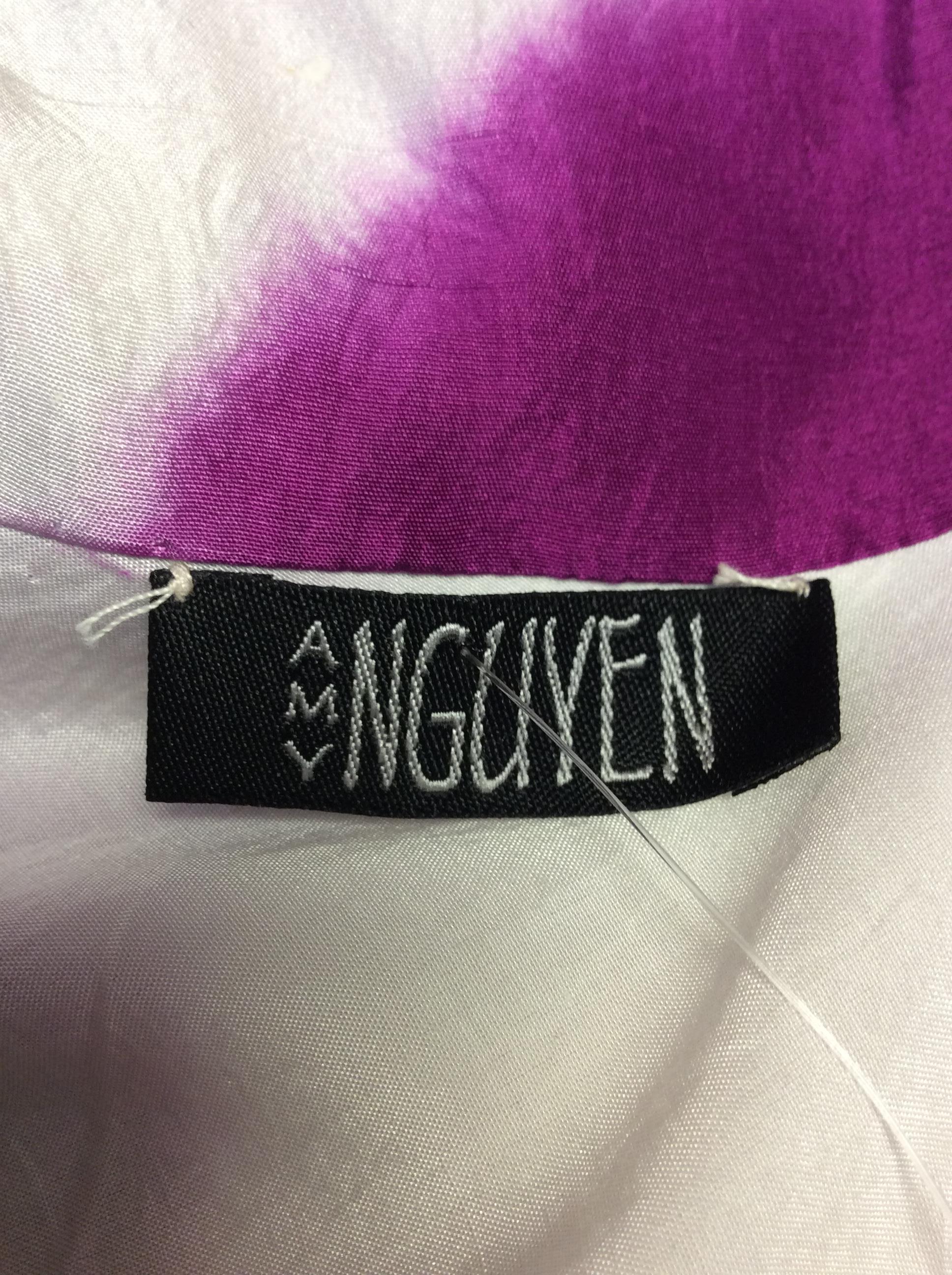 Amy Nguyen Purple and White Print Jacket at 1stDibs