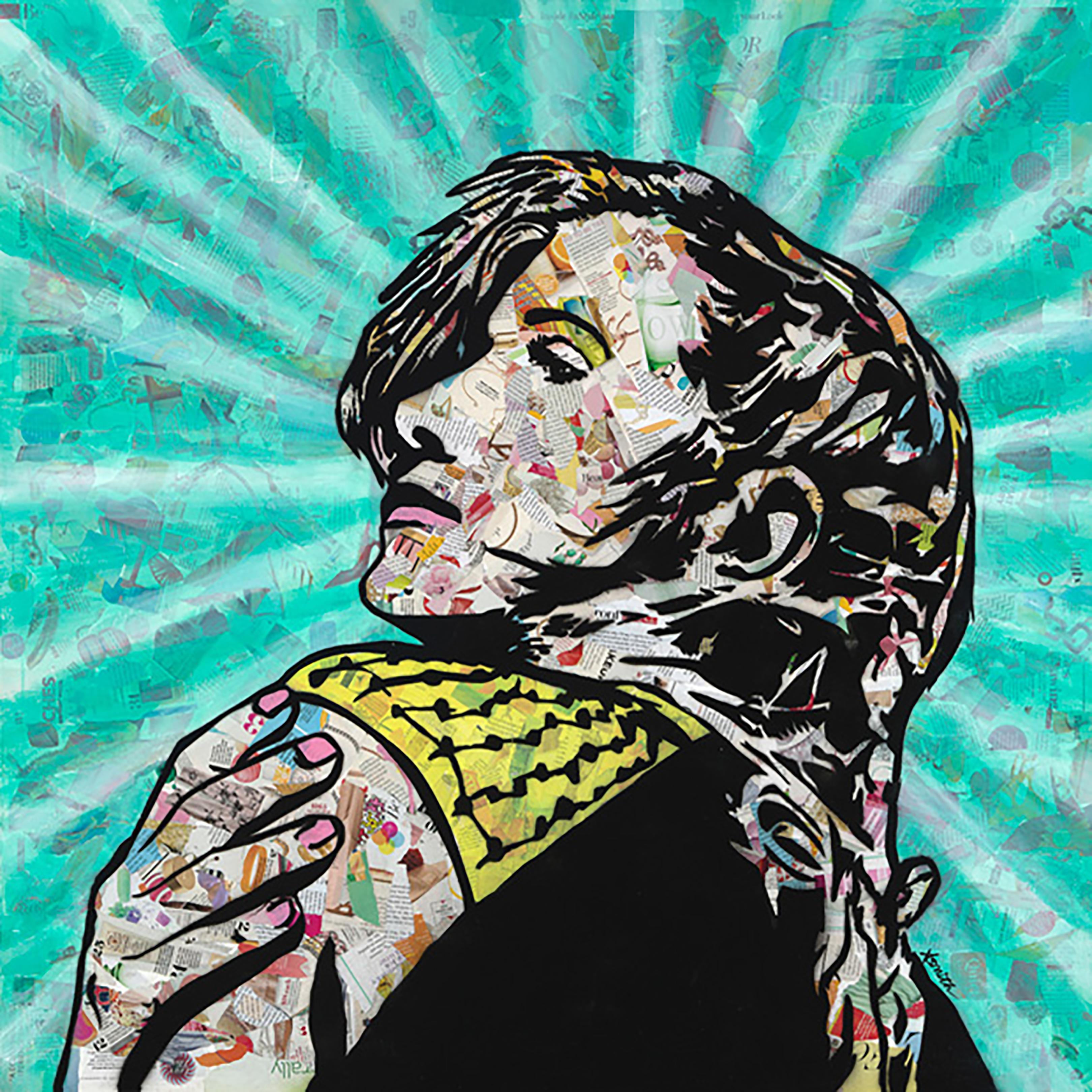 Gwen Stone - Contemporary Acrylic and Collage Abstract, 1999 at 1stDibs