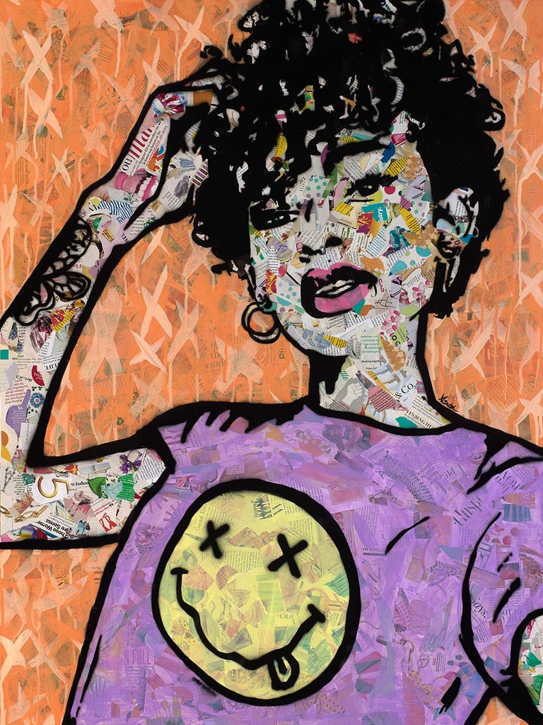 Amy Smith - "Nevermind"-Magazine Collage, Acrylic and Spray Paint on ...