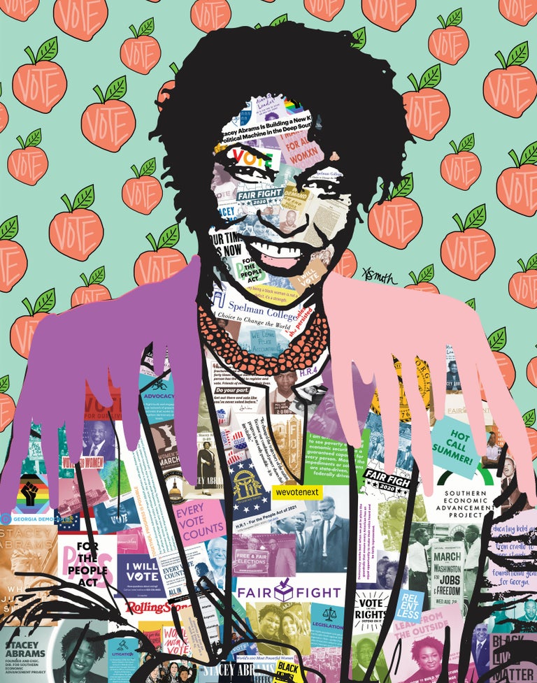 Amy Smith - ICON: Doing the Work, Stacey Abrams - POP Art Print (Black ...