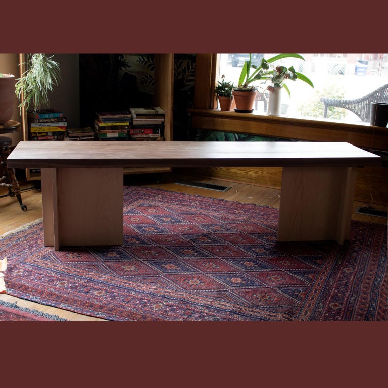 Amy Solid Walnut and Maple Bench For Sale at 1stDibs | black metal and ...