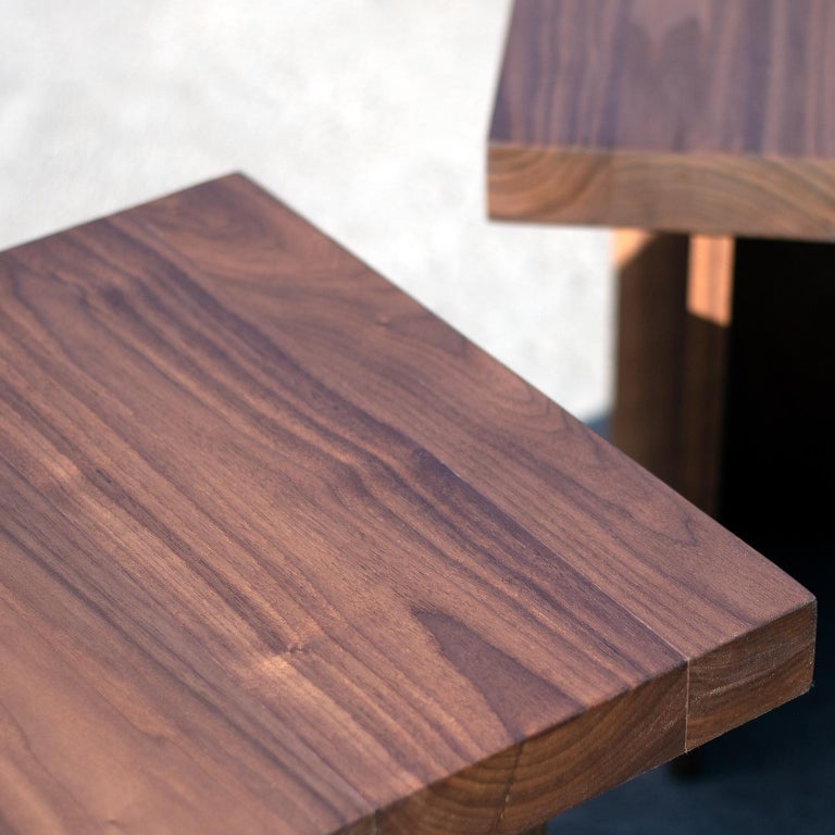 Amy, Solid Walnut Side Table / Stool For Sale at 1stDibs