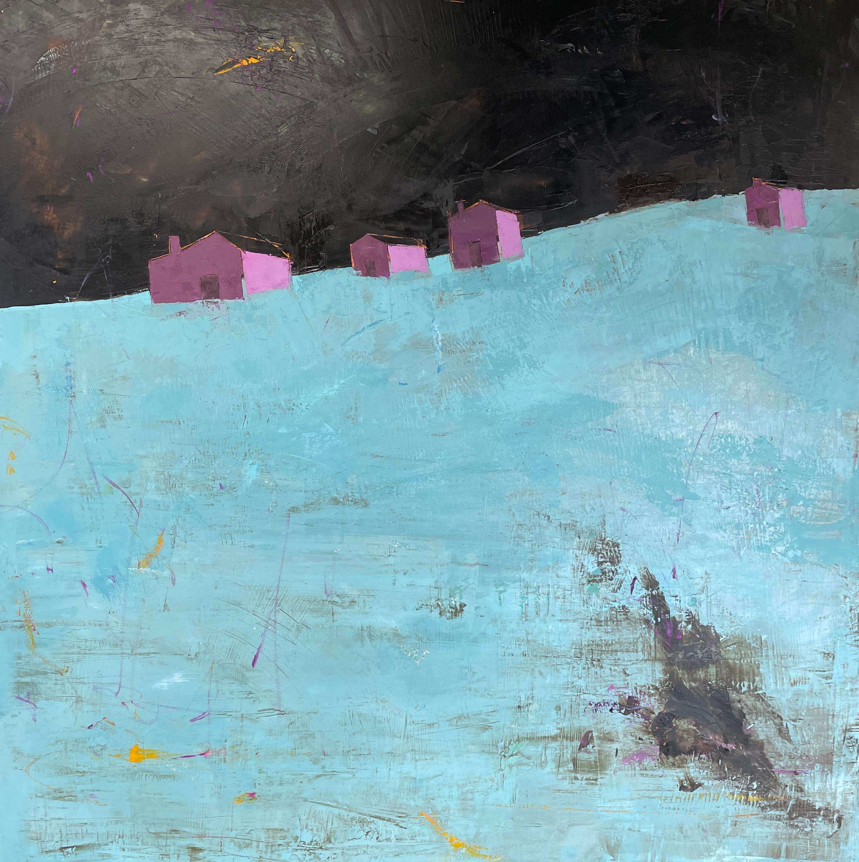 Amy Sullivan - "Not Forgotten" Large Contemporary Barn Mixed Media on ...