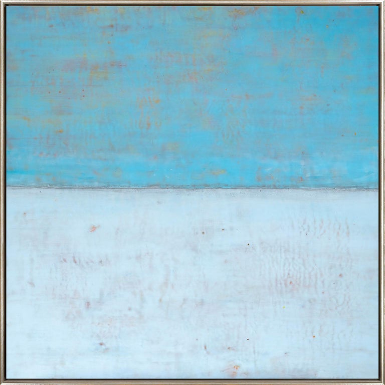 Amy Van Winkle - "Bathed in Blue" Blue Encaustic Color Blocking on ...