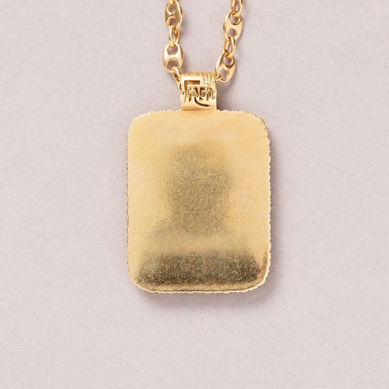 18 Carat Gold Fred Paris Cancer Zodiac Pendant For Sale at 1stDibs