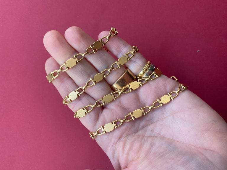 18 Carat Gold Vintage Cartier Chain For Sale at 1stDibs