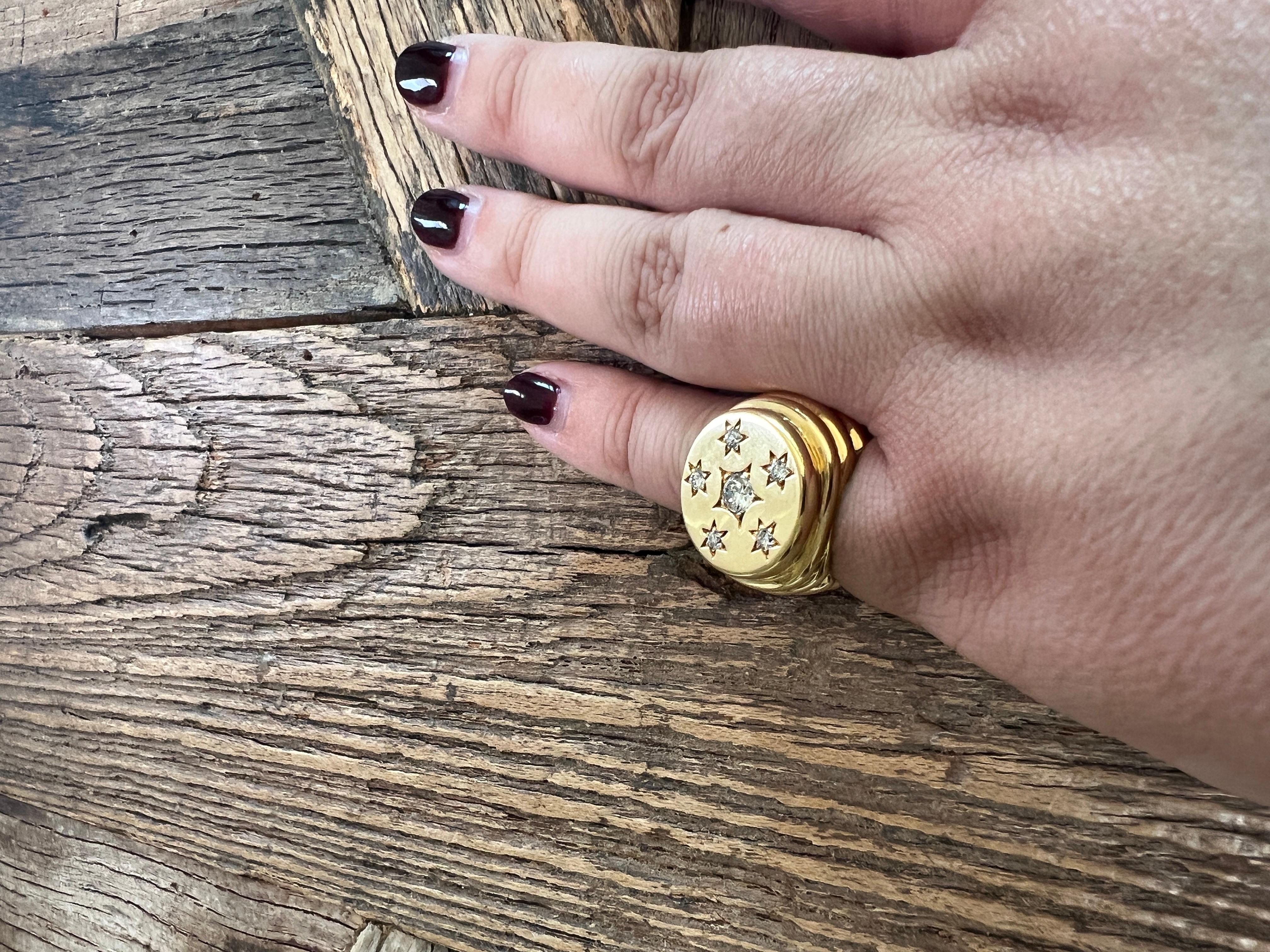 An 18k yellow gold and diamond ring by Carlo Brambilla For Sale at 1stDibs