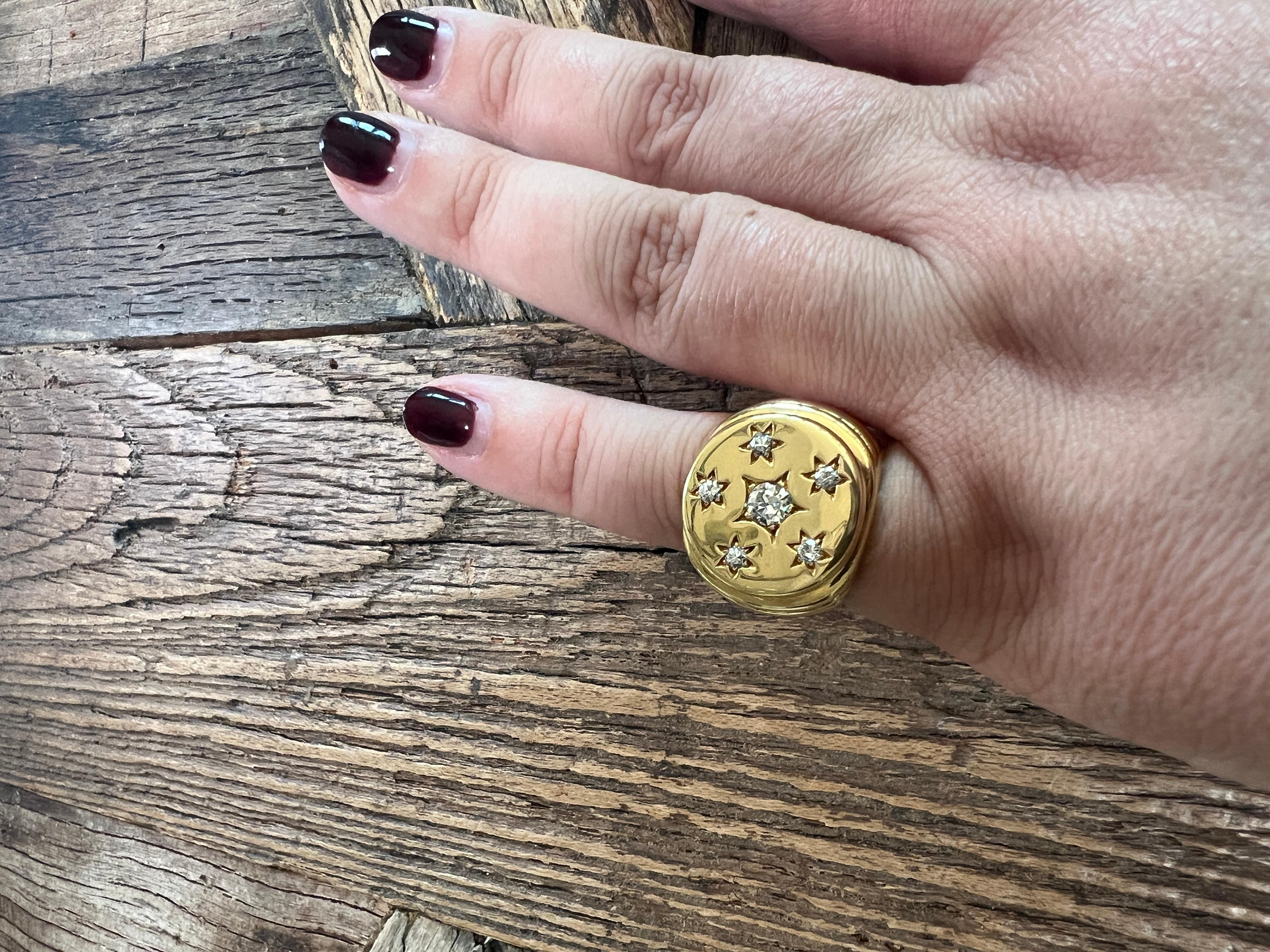 An 18k yellow gold and diamond ring by Carlo Brambilla For Sale at 1stDibs