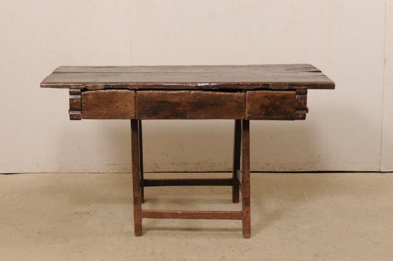 18th C. Brazilian Peroba Wood Table with Drawers, Exquisitely Rustic ...