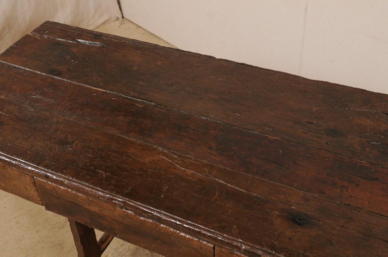 18th C. Brazilian Peroba Wood Table with Drawers, Exquisitely Rustic ...
