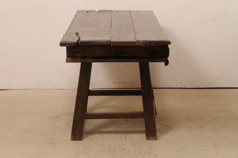 18th C. Brazilian Peroba Wood Table with Drawers, Exquisitely Rustic ...