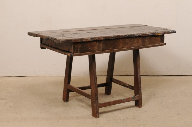18th C. Brazilian Peroba Wood Table with Drawers, Exquisitely Rustic ...