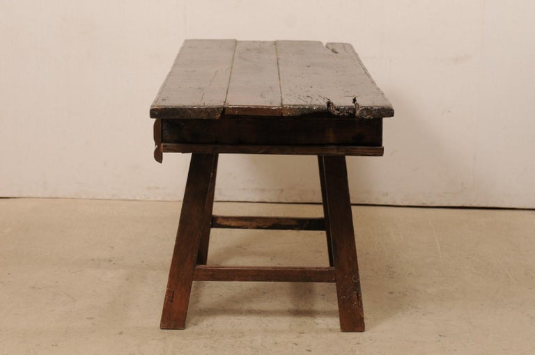 18th C. Brazilian Peroba Wood Table with Drawers, Exquisitely Rustic ...