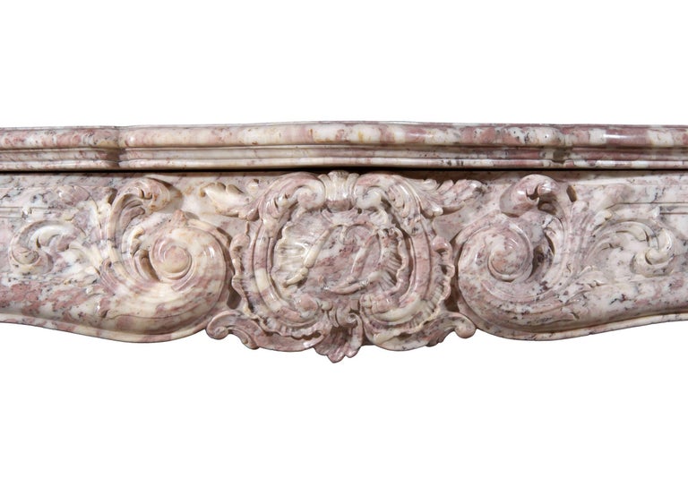 18th Century French Louis XV Rose Boreal Marble Fireplace For Sale at ...