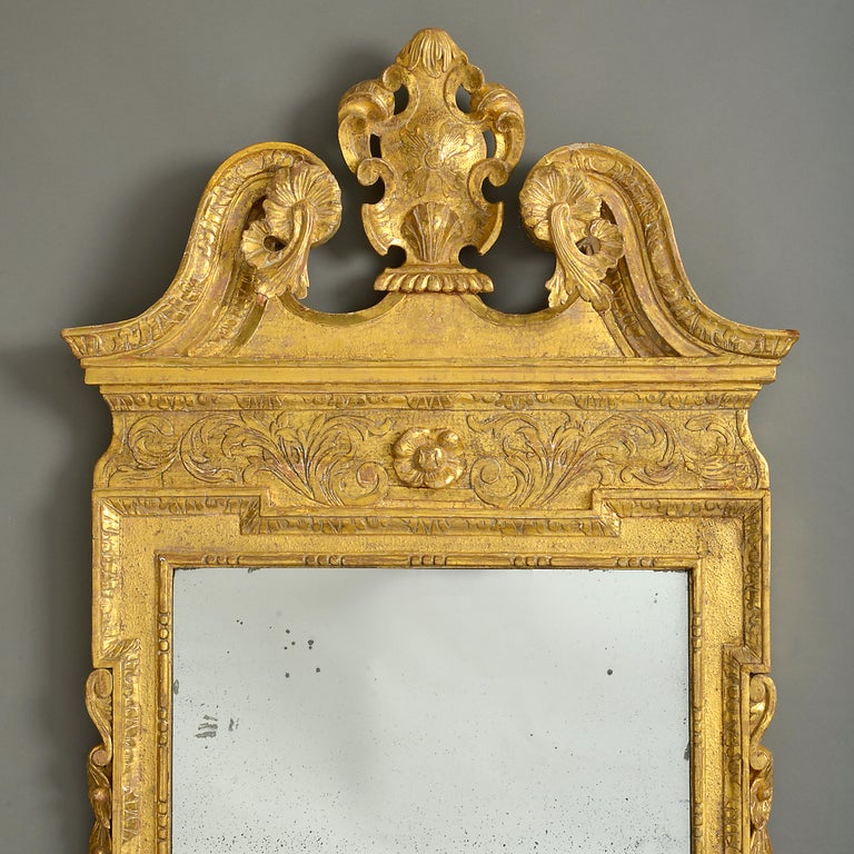 18th Century George II Period Kentian Giltwood Mirror at 1stDibs
