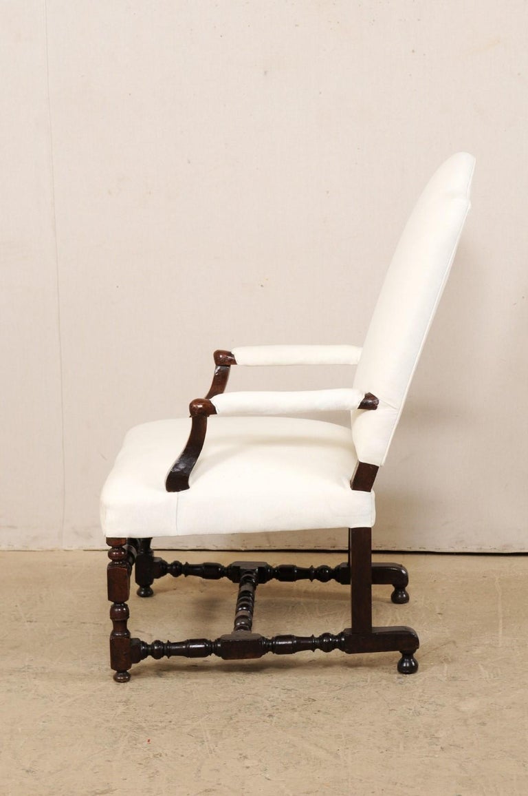 18th Century Italian Carved-Wood Camel-Back Armchair with New ...