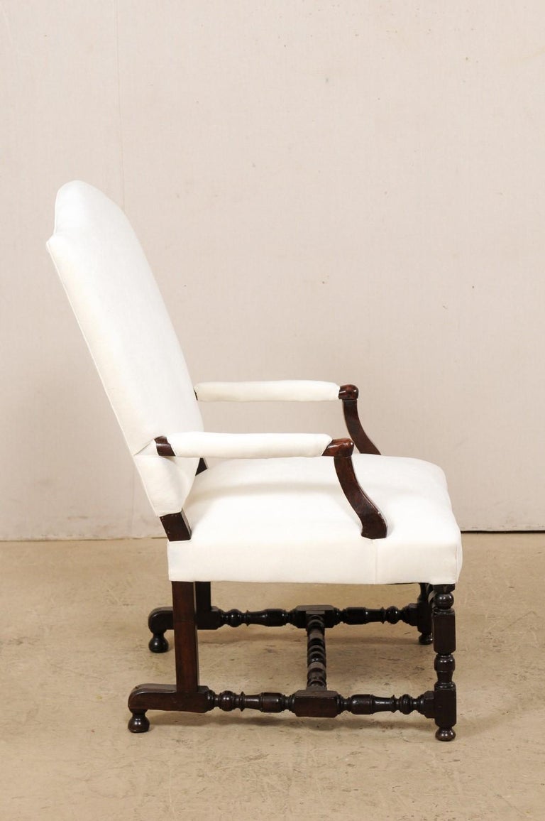 18th Century Italian Carved-Wood Camel-Back Armchair with New ...