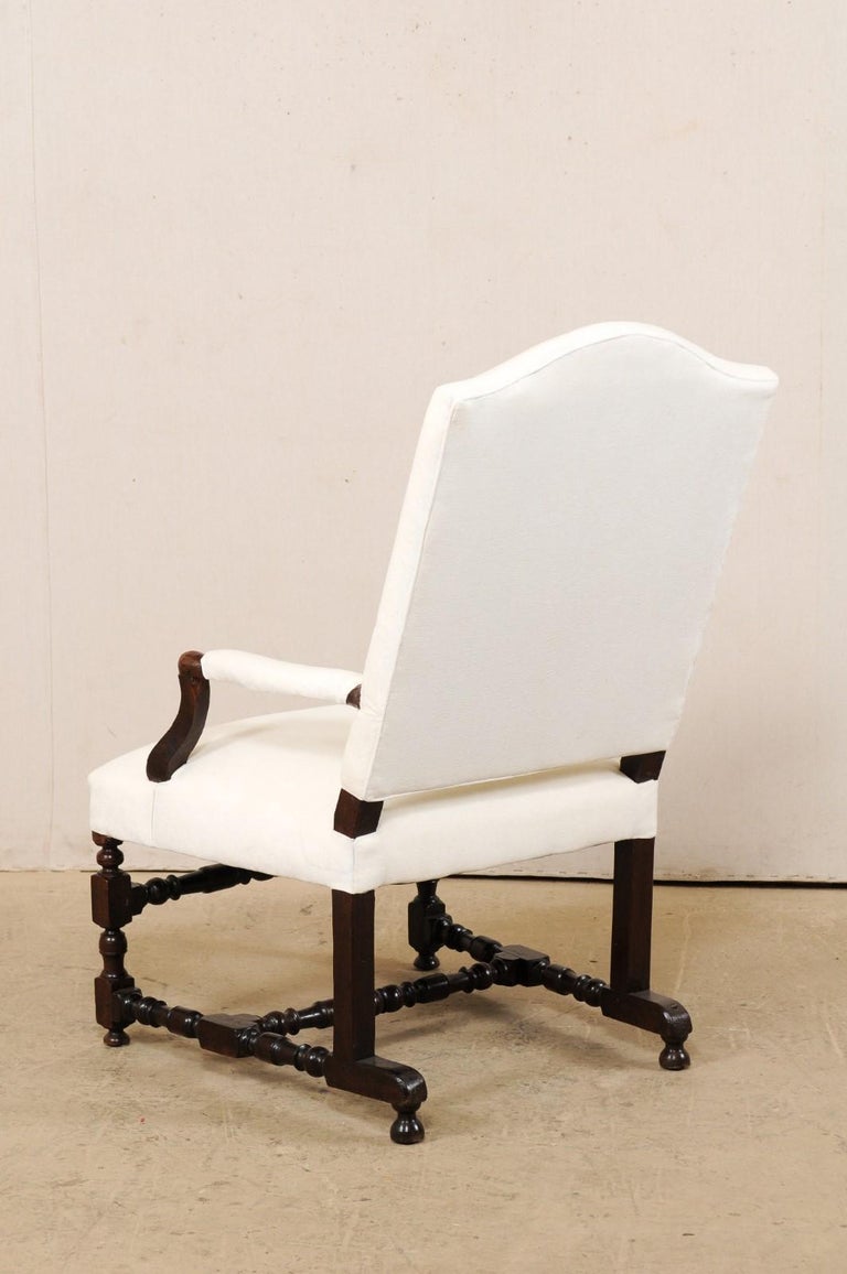 18th Century Italian Carved-Wood Camel-Back Armchair with New ...