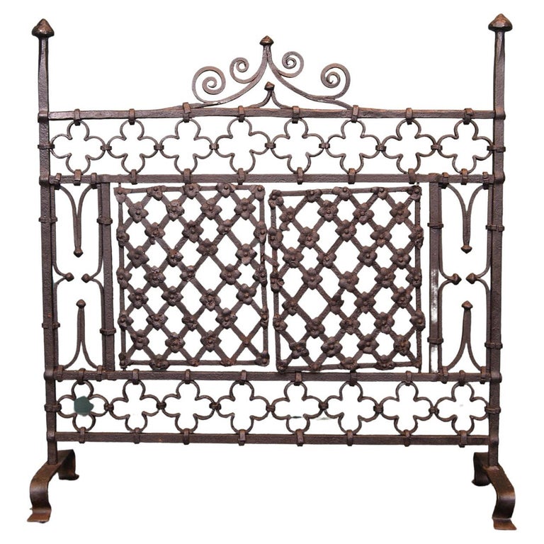 18th Century Wrought Fire Screen For Sale at 1stDibs
