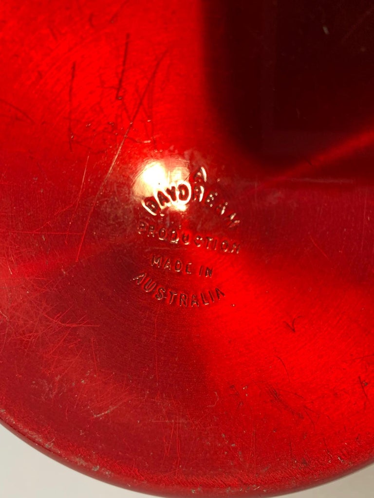 1970s Cherry Ice Bucket by Daydream in Anodised Vibrant Red with Brass ...