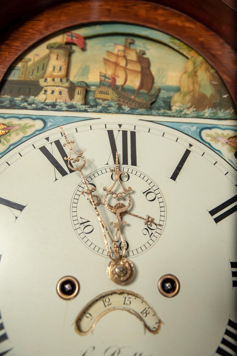 8 Day Original Rocking Ship Longcase Clock by Charles Botta of Poole ...