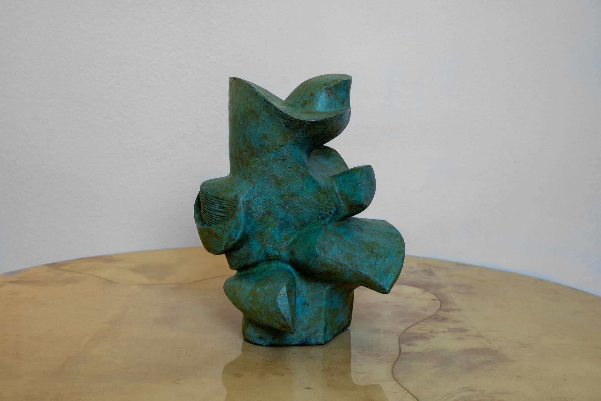 Abstracted Patinated Bronze Sculpture by Barbara Beretich '1936-2018 ...