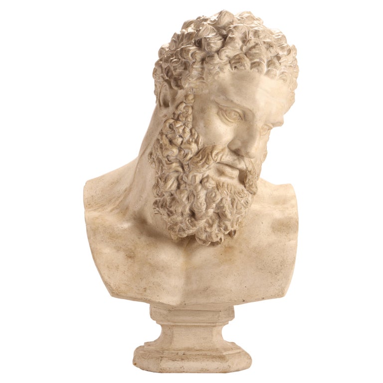 Academic Cast Depicting the Head of Farnese Hercules, Italy 1880 at 1stDibs