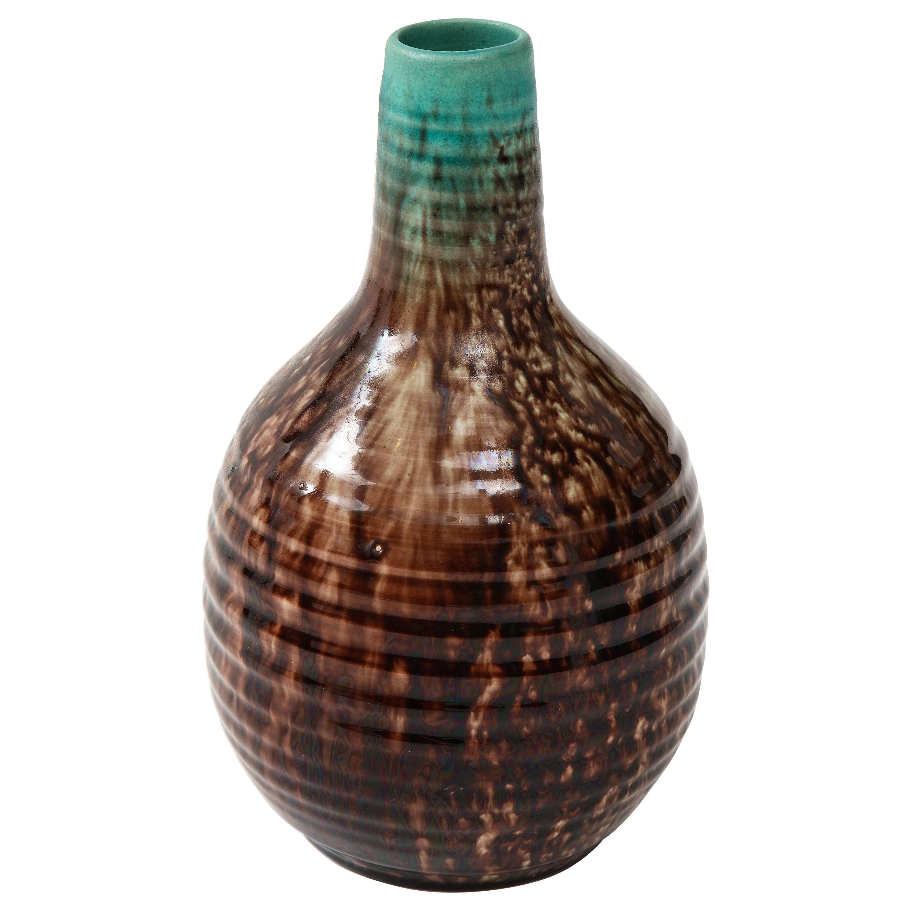 Accolay, Ethnic Vase with Two Faces, France, 1960 at 1stDibs