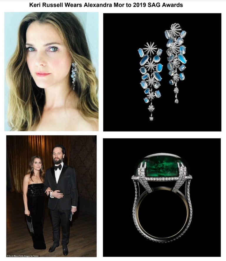 Alexandra Mor Oval Cabochon Green-Tourmaline Diamond Ring For Sale at ...