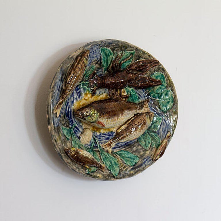 Alfred Renoleau Palissy Ware Plate, circa 1889-91 Signed For Sale at ...