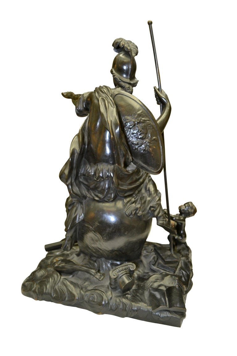 Allegorical Bronze Statue of Bellona or Minerva Roman Goddesses of War ...