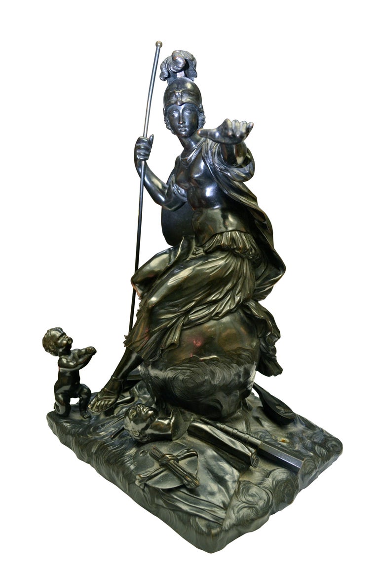 Allegorical Bronze Statue of Bellona or Minerva Roman Goddesses of War ...