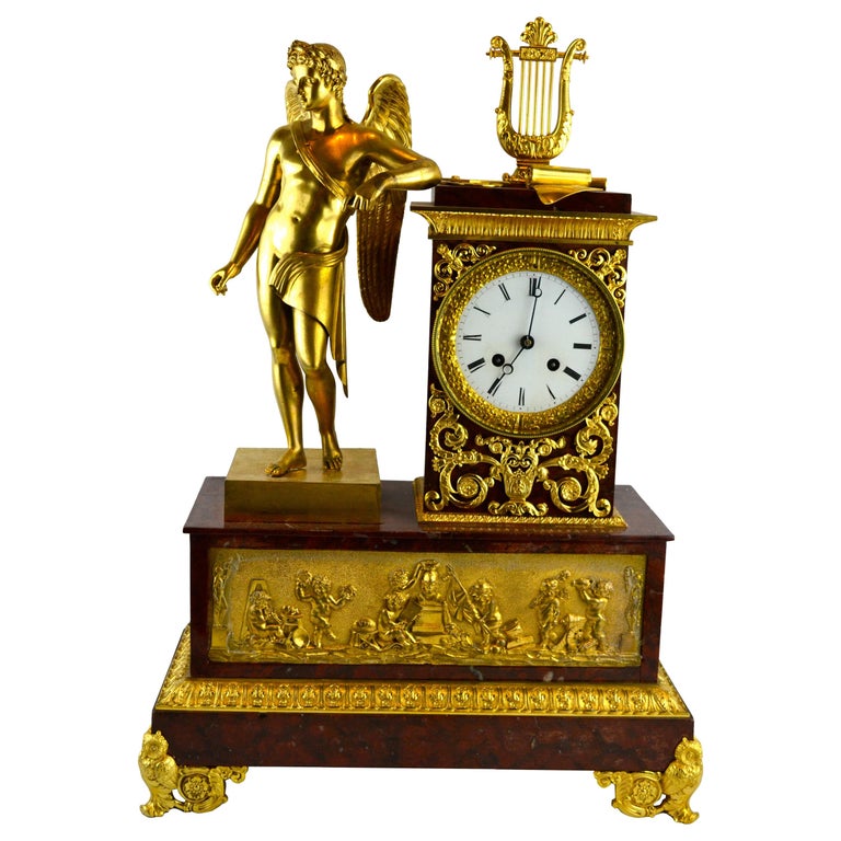 Allegorical French Empire Clock Representing the Art of War For Sale at ...