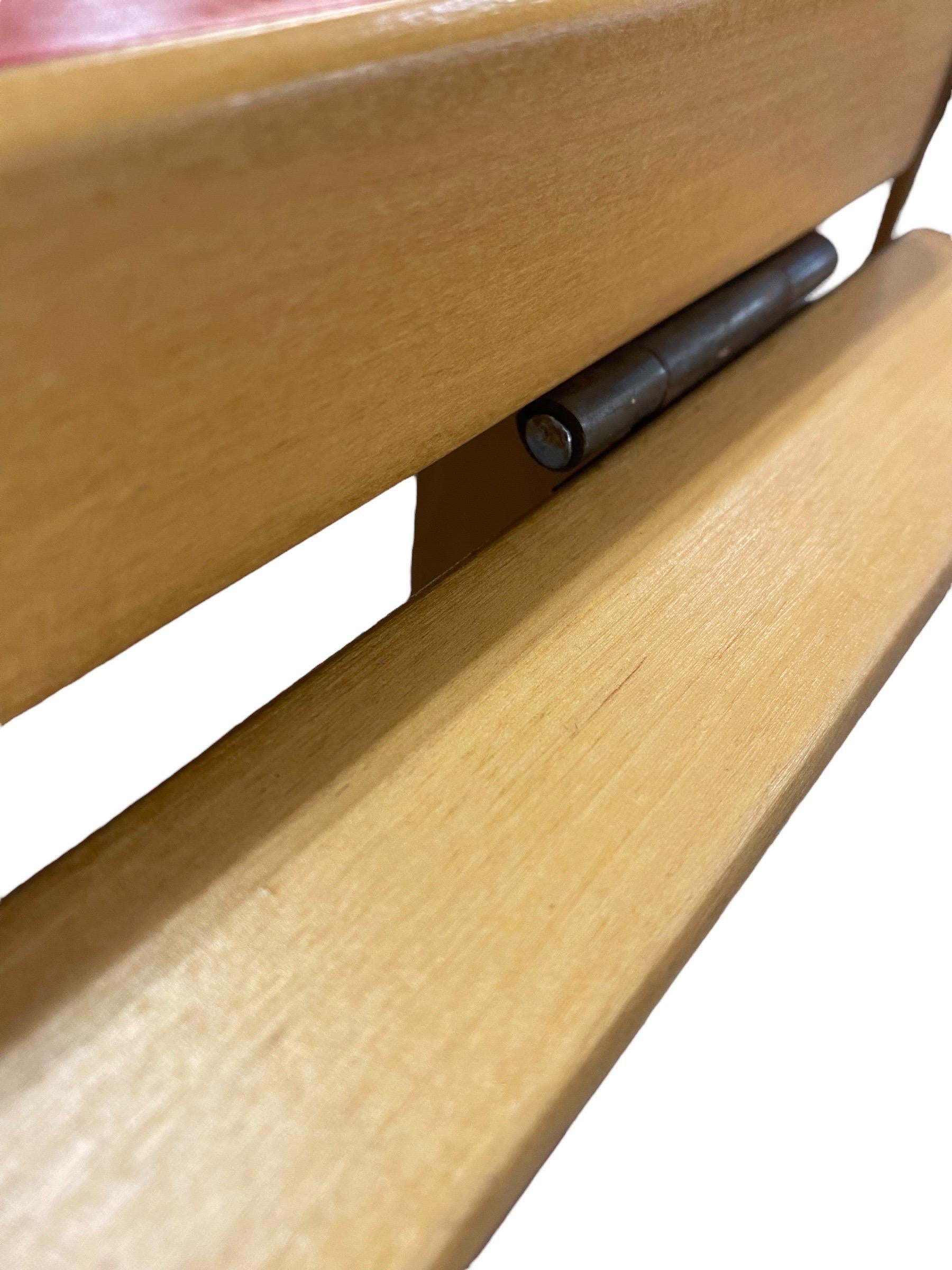 Aino and Alvar Aalto Fodlable Table Model DL82, Birch and Red Linoleum ...