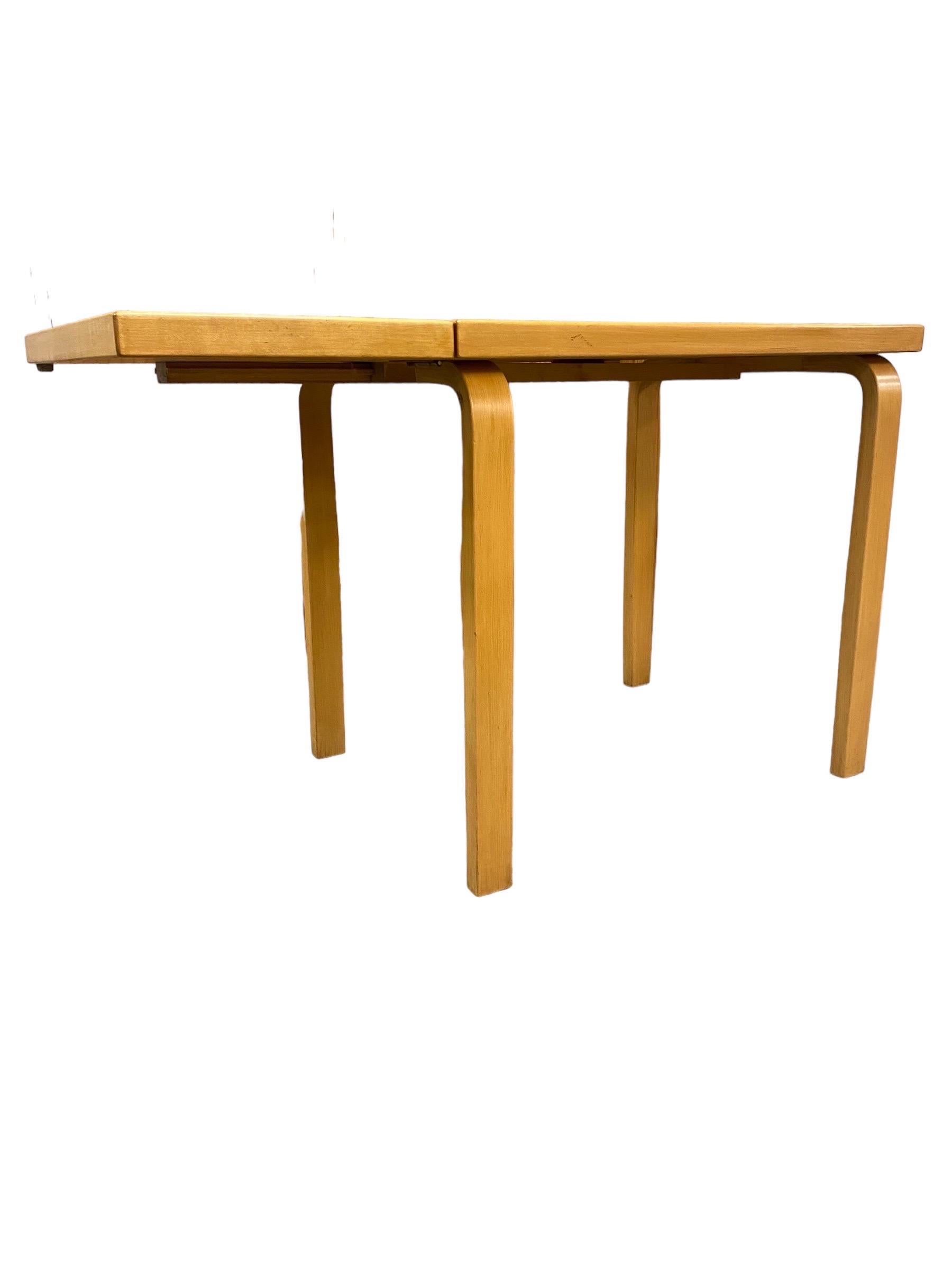 Aino and Alvar Aalto Fodlable Table Model DL82, Birch and Red Linoleum ...