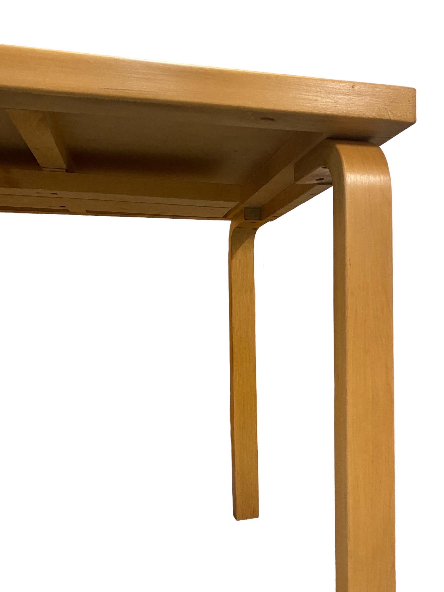 Aino and Alvar Aalto Fodlable Table Model DL82, Birch and Red Linoleum ...