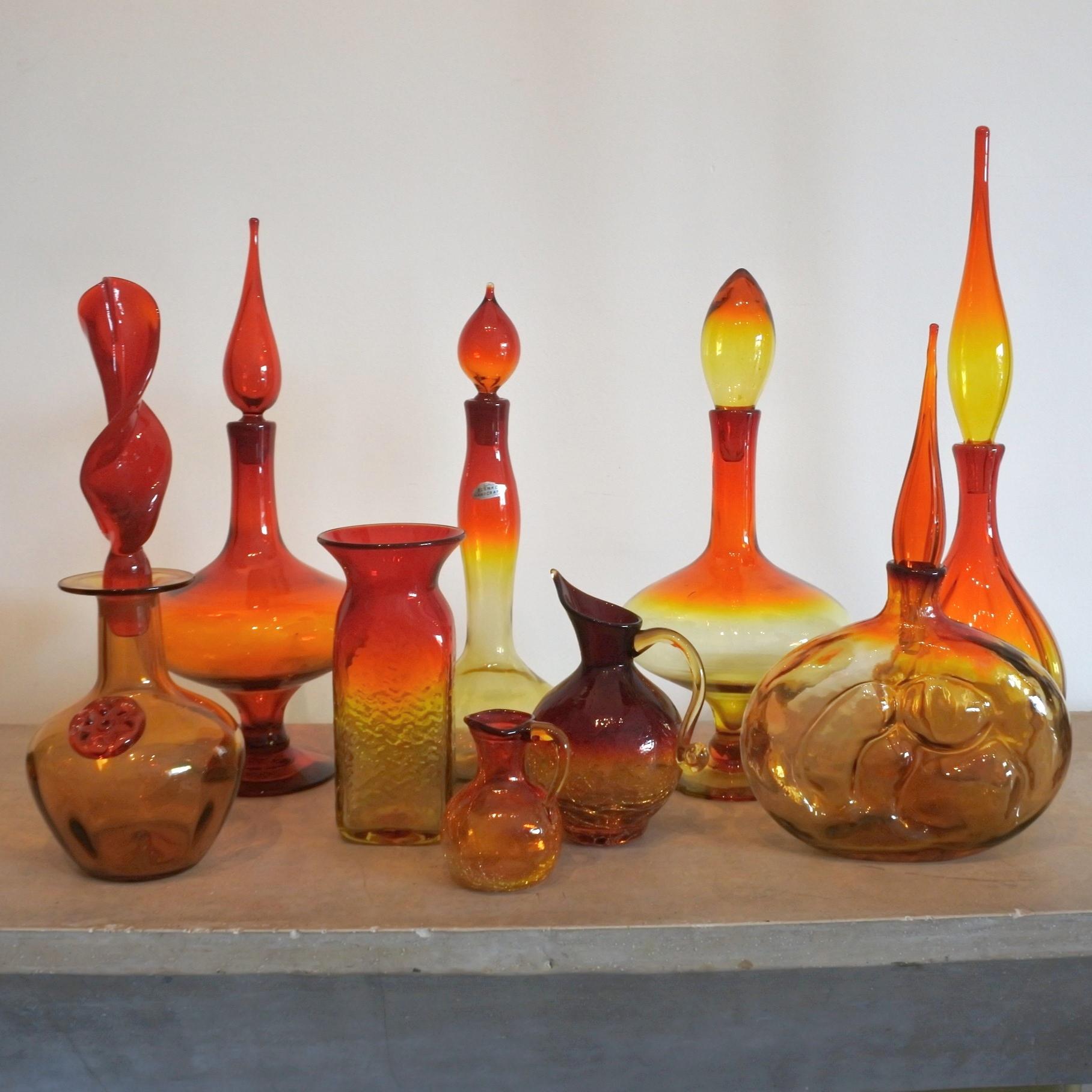 An Amberini Glass Collection designed by The Blenko Glass Company For ...
