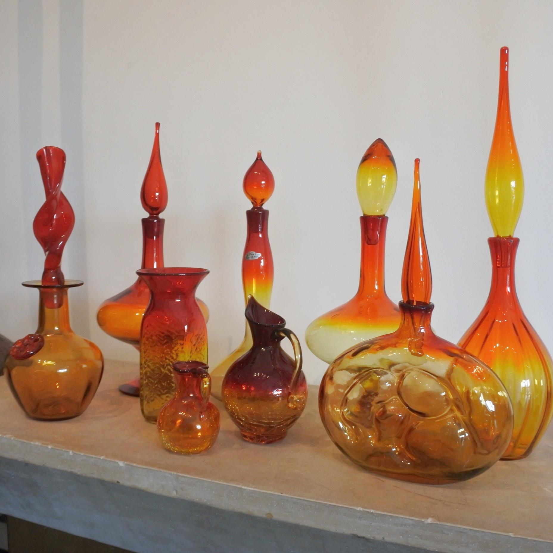 An Amberini Glass Collection designed by The Blenko Glass Company For ...