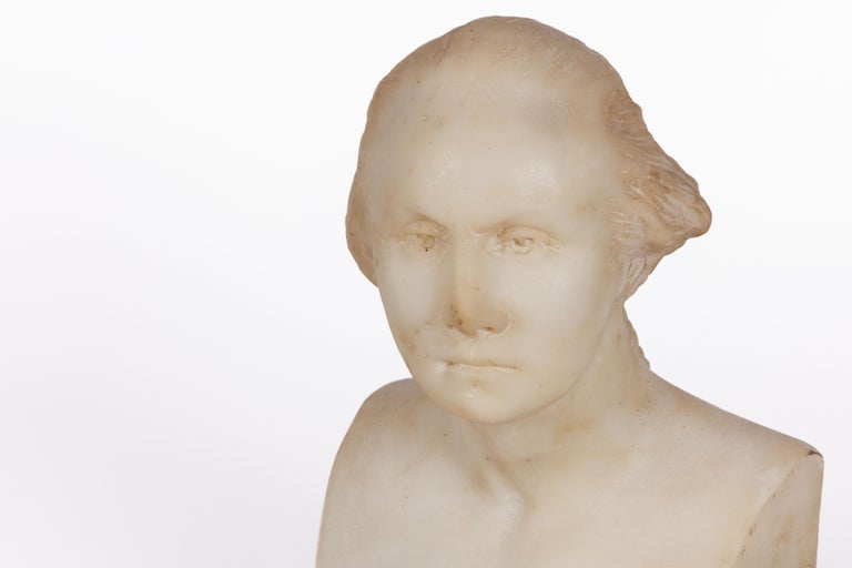 American Marble Bust of George Washington, After Houdon, C. 1890 at 1stDibs