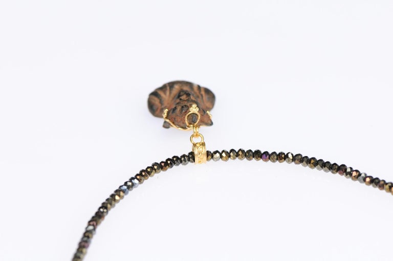Ancient Roman Prince Bust Artifact Set in 21-Karat Gold Pendant at 1stDibs