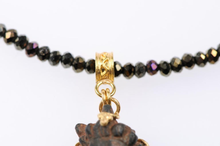 Ancient Roman Prince Bust Artifact Set in 21-Karat Gold Pendant at 1stDibs