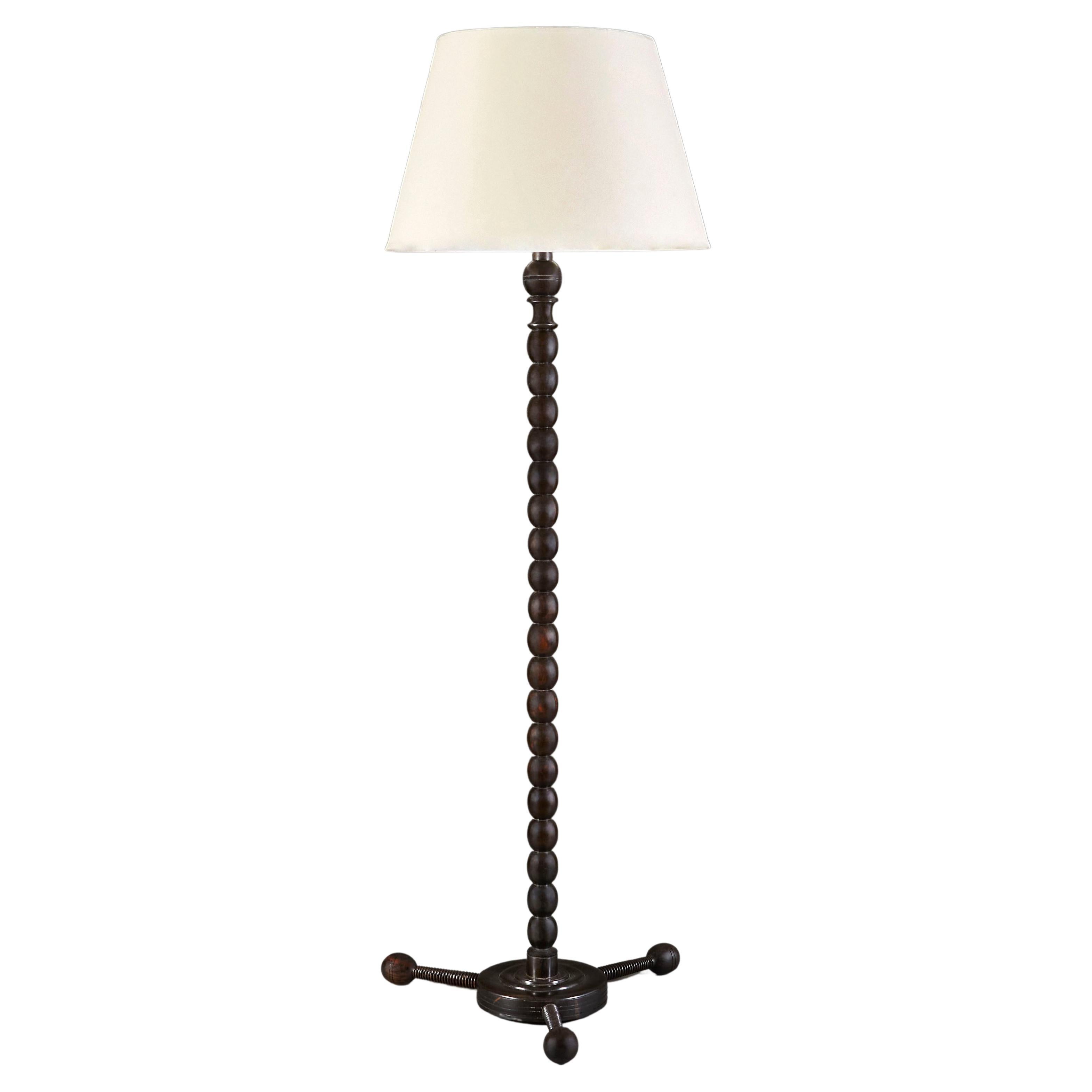 Anglo Indian Ebony Bobbin Standard Lamp at 1stDibs