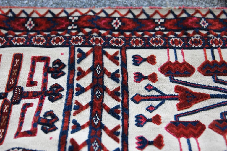 Antique, 19th Century Yomut, Yomud Tent Strap, Band, "Zeltband" Carpet ...