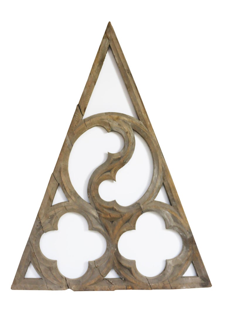 Antique Carved Ecclesiastical Tracery Panel For Sale at 1stDibs